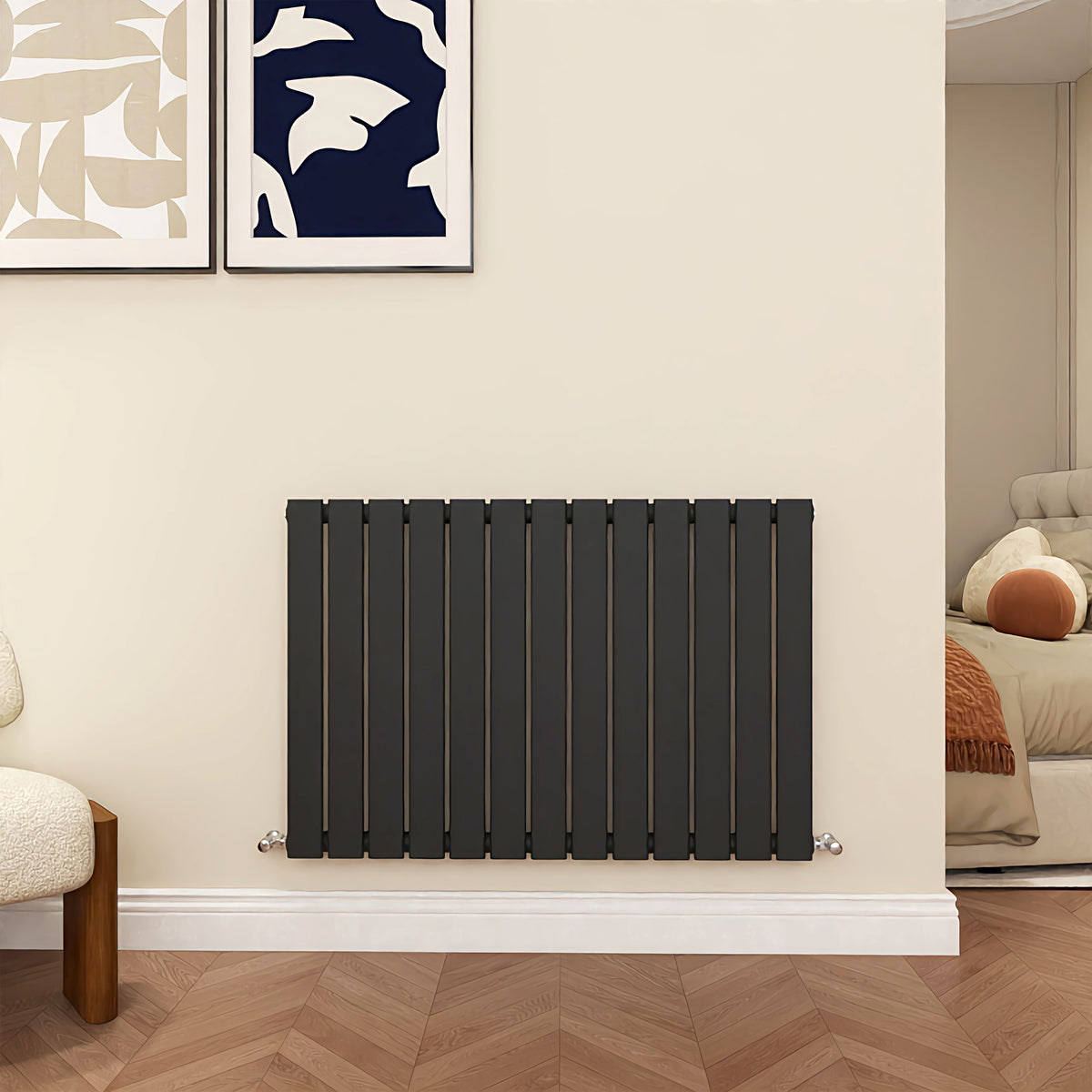 MDS Flat Panel Anthracite Radiator Horizontal 600x884mm Double – Modern ...
